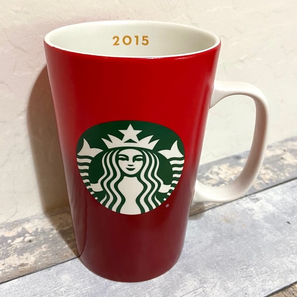 Starbucks | Kitchen | Starbucks Red Gradient 25 Tall Latte 16oz Mug ...